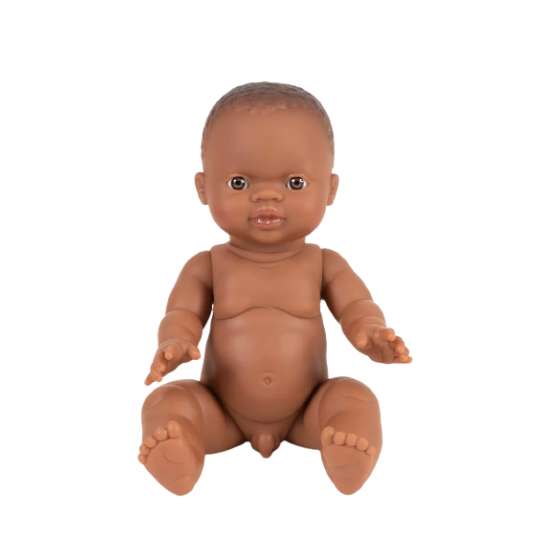 Poupée garçon Afrique Yeux marrons - Paola Reina - little cecile