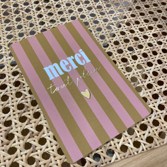 Carte "merci tout plein" - La fine fleur - little cecile